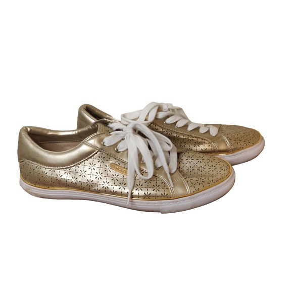 Ivanka Trump | Shoes | Ivanka Trump Womens Shoes Sneakers Gold Leather ...